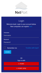 Login to NxtPort Console - Eclic